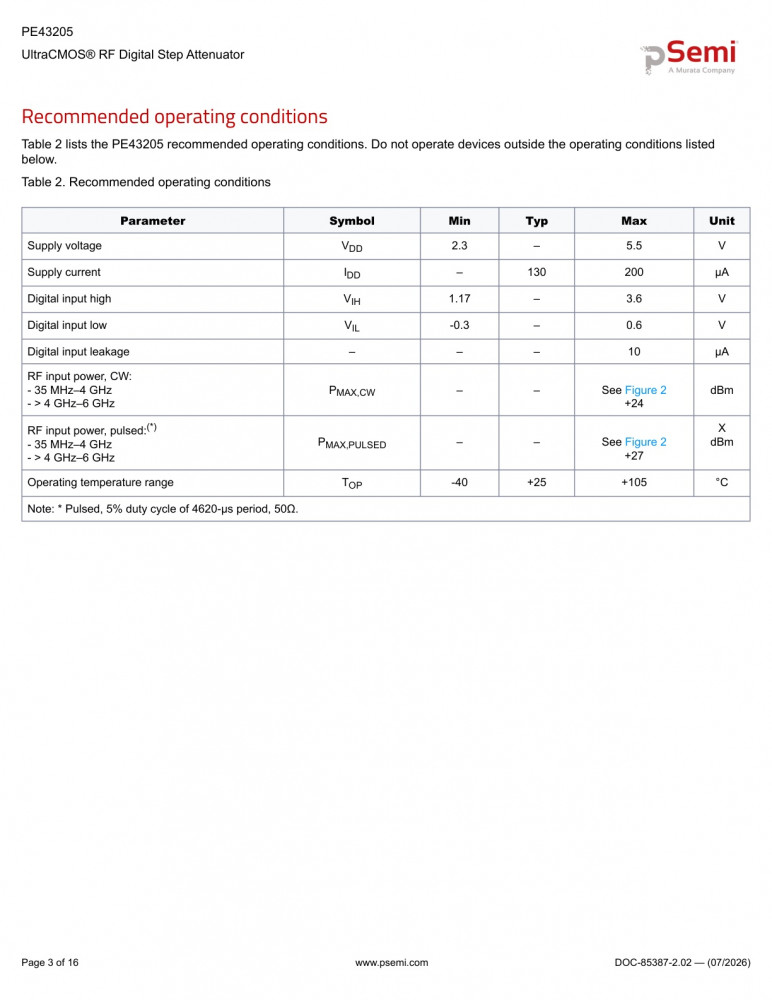 PE43205 document preview, page 3