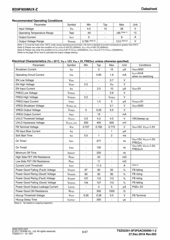 BD9F800MUX-ZE2 datasheet page 6