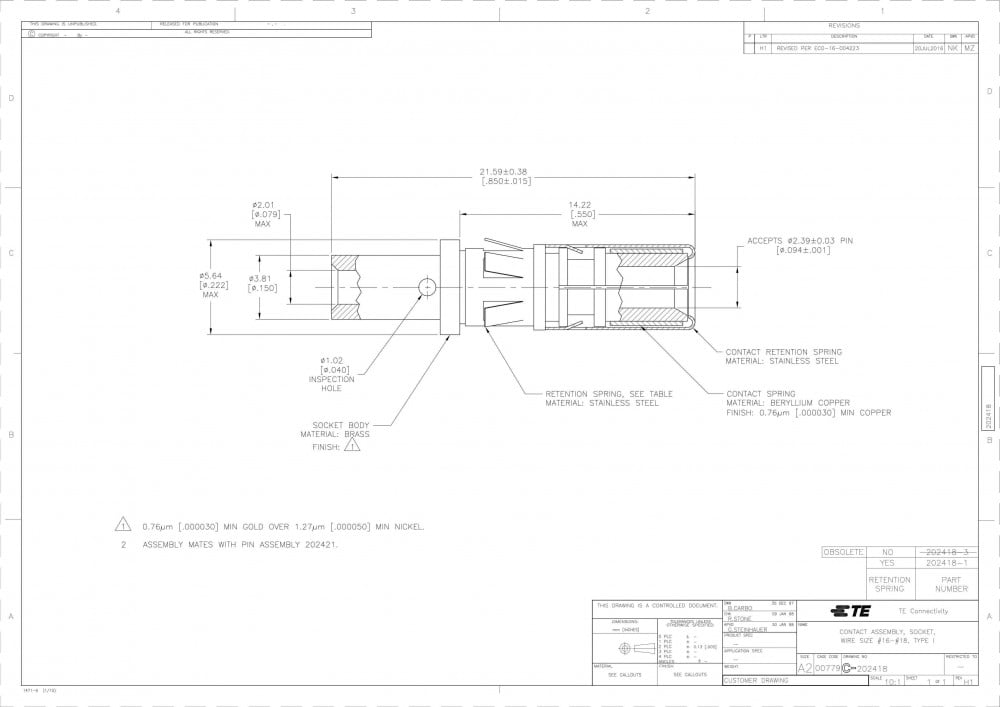 TE Connectivity 202418-1 technical drawing preview