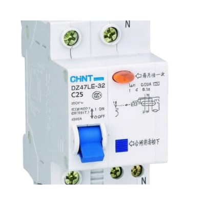 CHINT DZ47LE-32 2P C25 30mA Miniature Residual Current Circuit Breaker