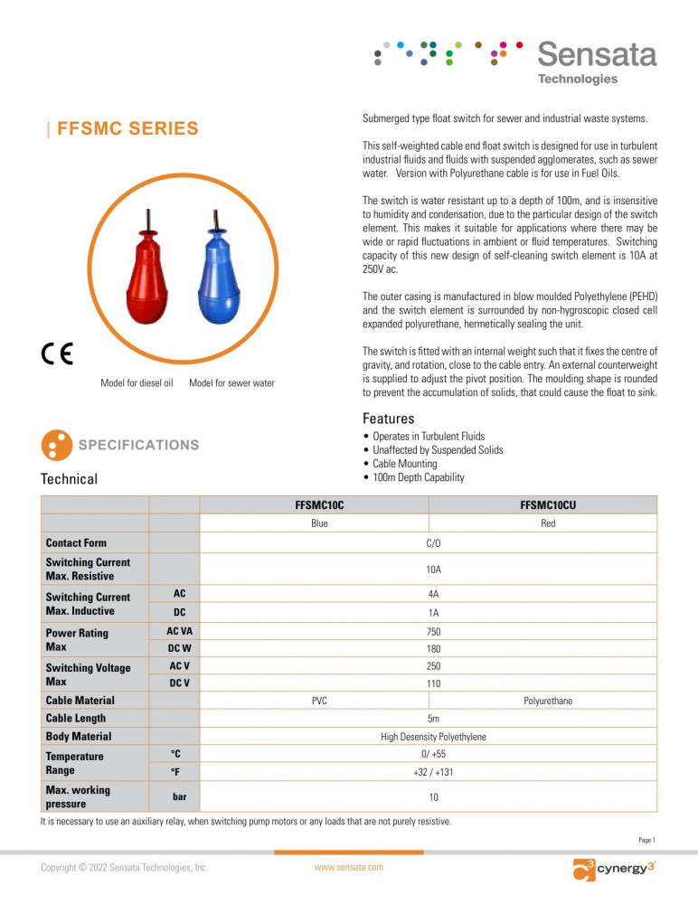 FFSMC10BU technical document page 1