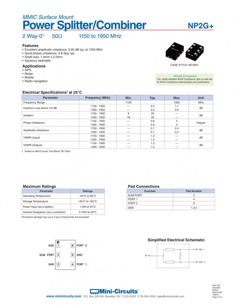 NP2G+ datasheet page 2
