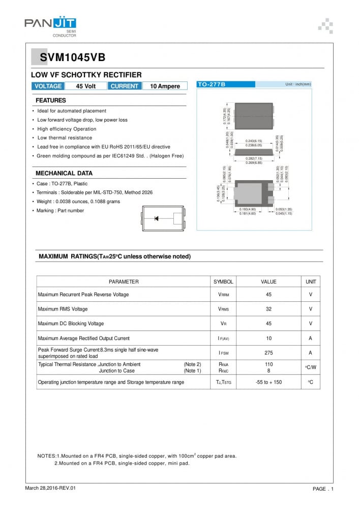 SVM1045VB datasheet page 1