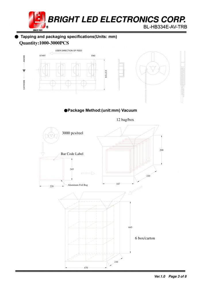 BL-HB334E-AV-TRB datasheet page 3