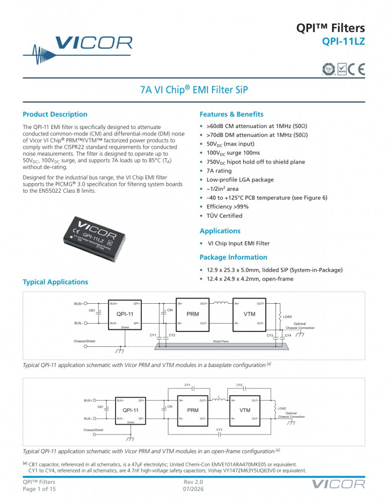 QPI-11LZ technical document page 1