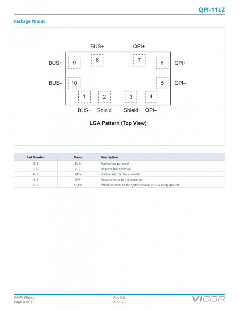 QPI-11LZ technical document page 4