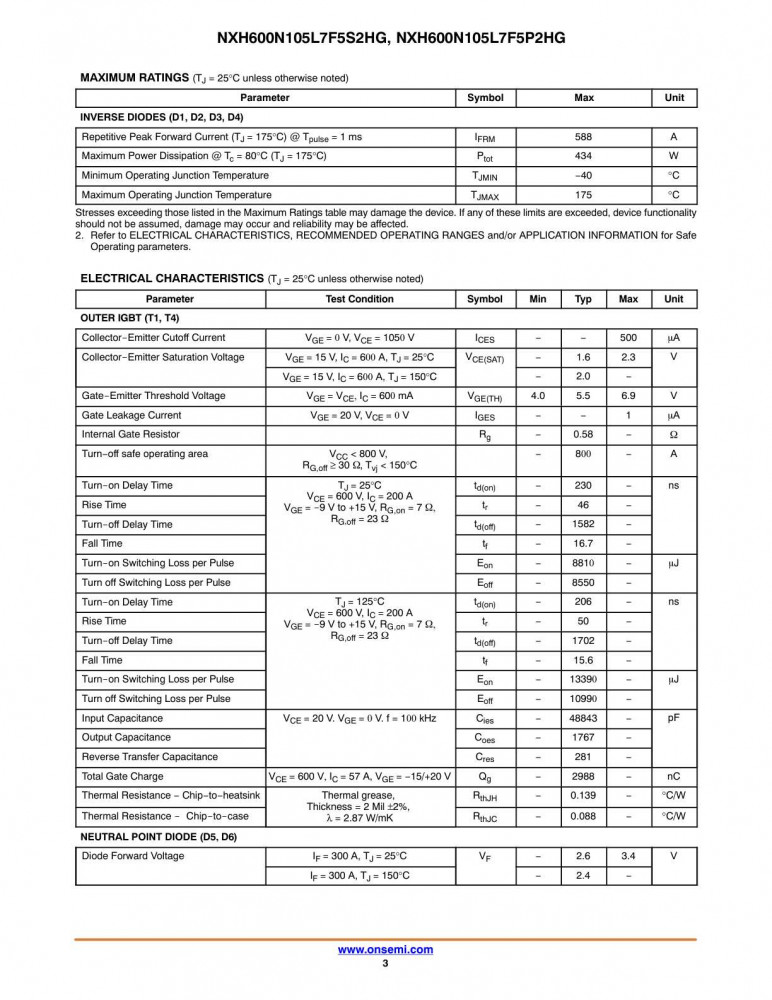 NXH600N105L7F5P2HG datasheet page 3