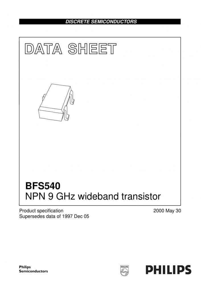 BFS540 datasheet page 1
