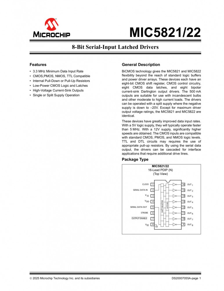 MIC5821 datasheet page 1