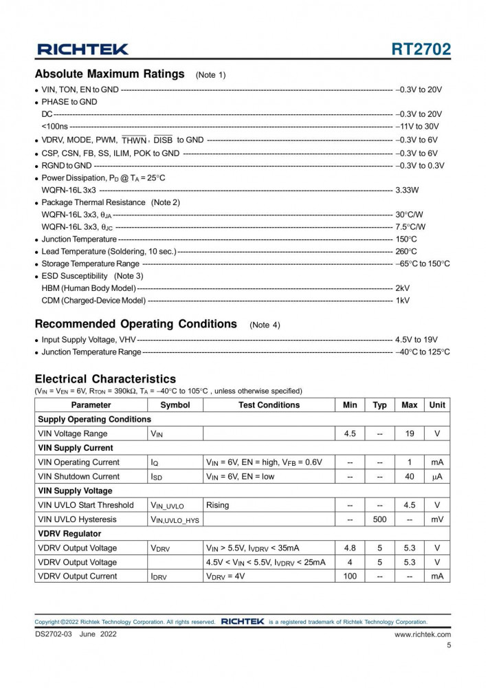 RT2702 technical document page 5