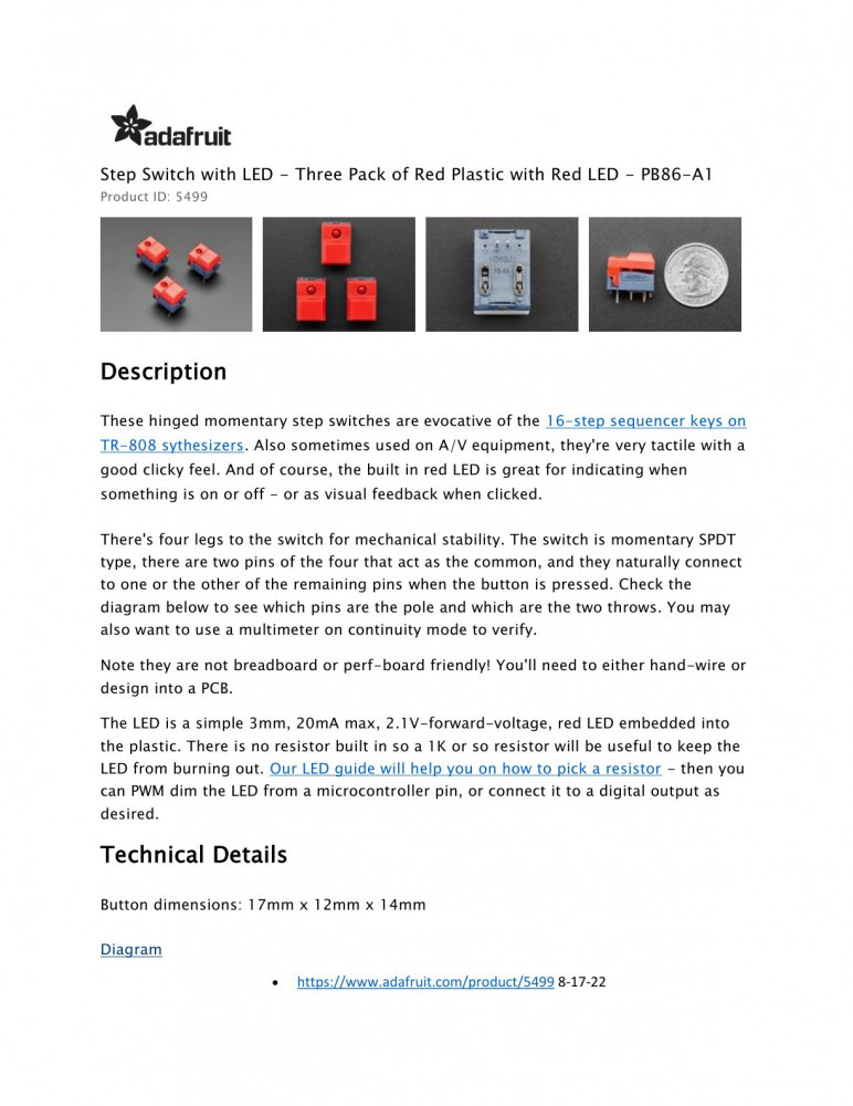 Adafruit 5499 PB86-A1 technical document image
