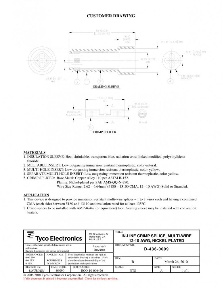 TE Connectivity 650148N001 technical drawing preview