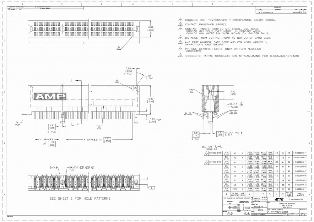 TE Connectivity 5650090 drawing page 1