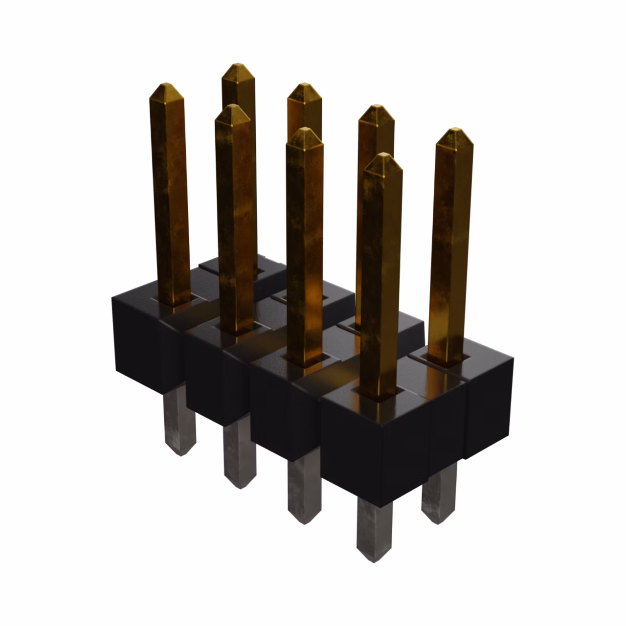 C-Grid Header, 2.54mm Pitch, Through Hole, Dual Row, Vertical, 8 Circuits, 0.38µm Gold (Au) Plating, Tray Packaging, Lead-Free for sale