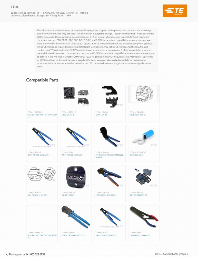 TE Connectivity 34166 technical document page 3