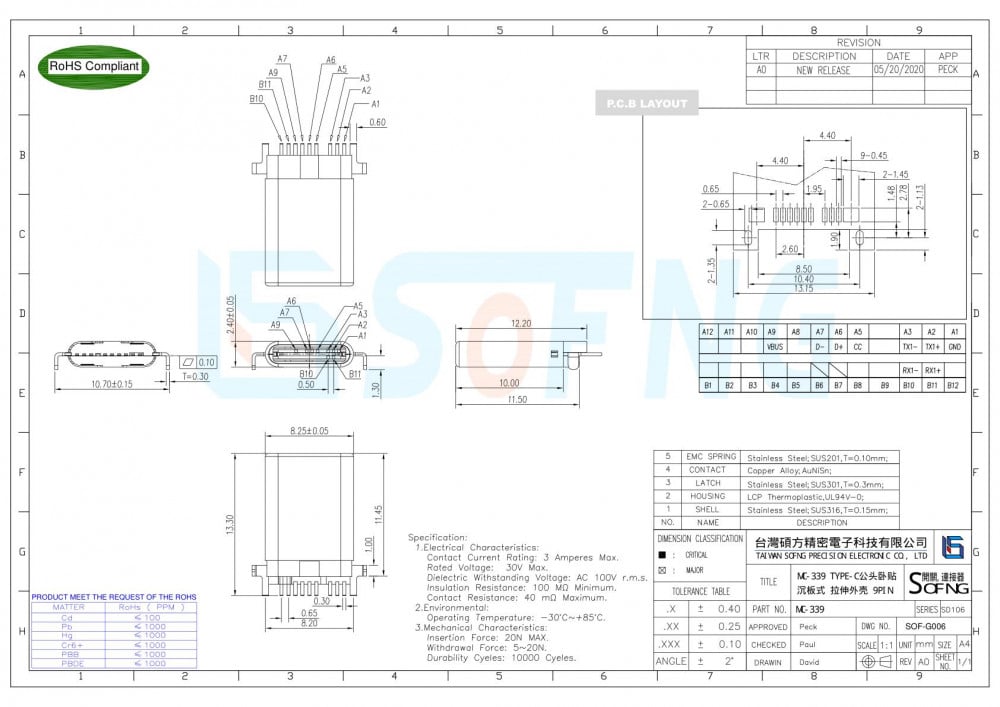 SOFNG MC-339 technical document preview