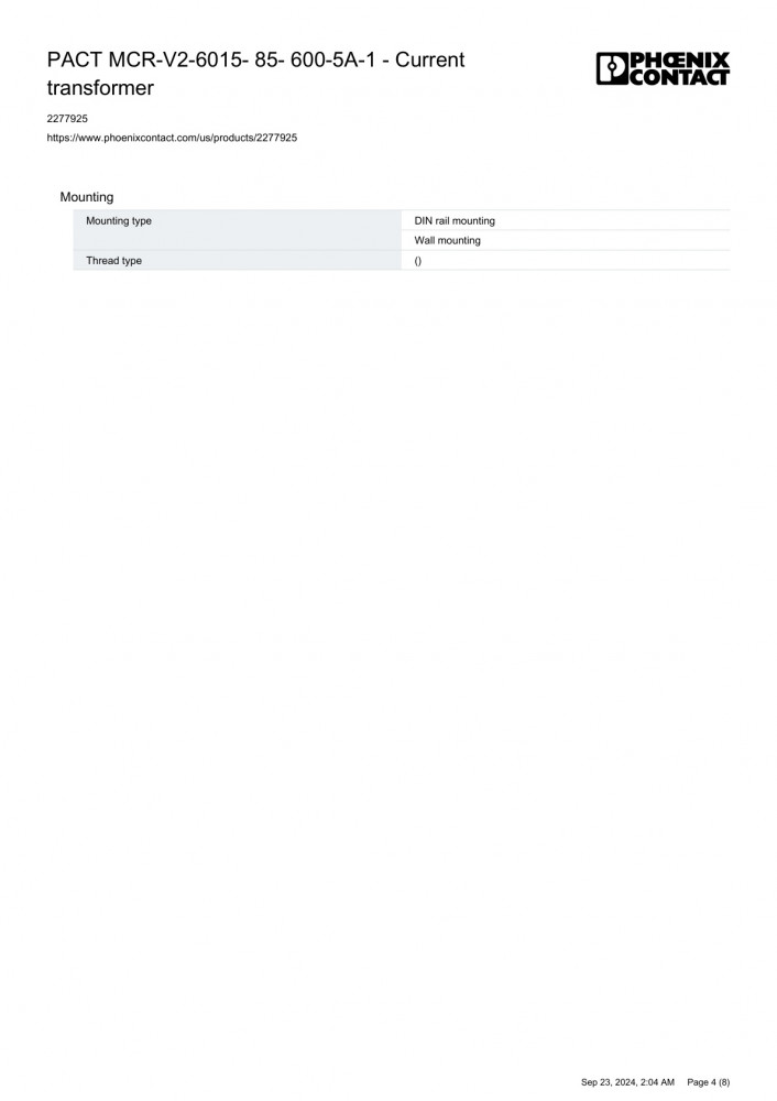 Phoenix Contact 2277925 technical document page 4