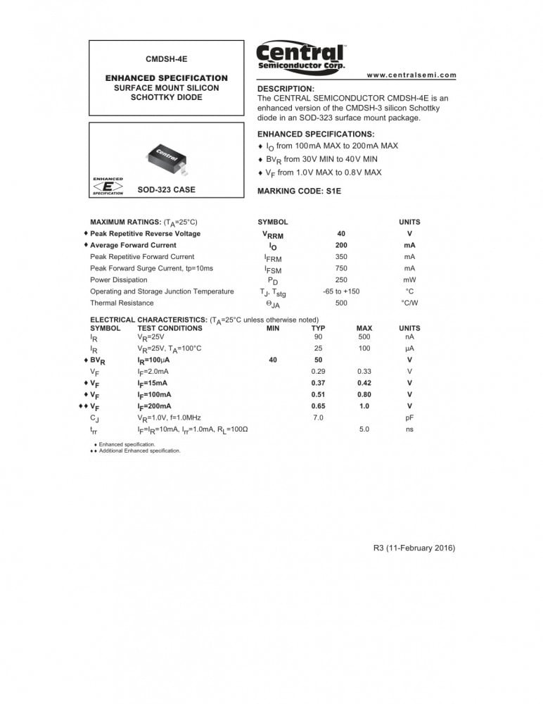 CMDSH-4E specification page 1