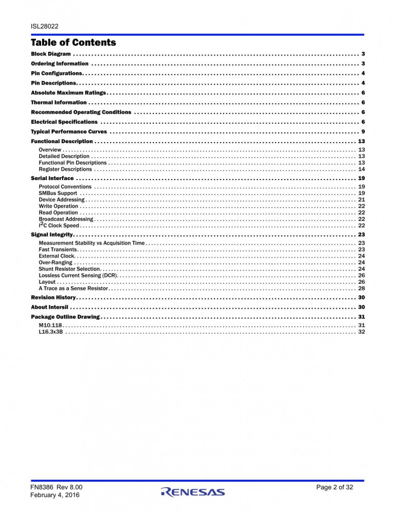 ISL28022 document page 2