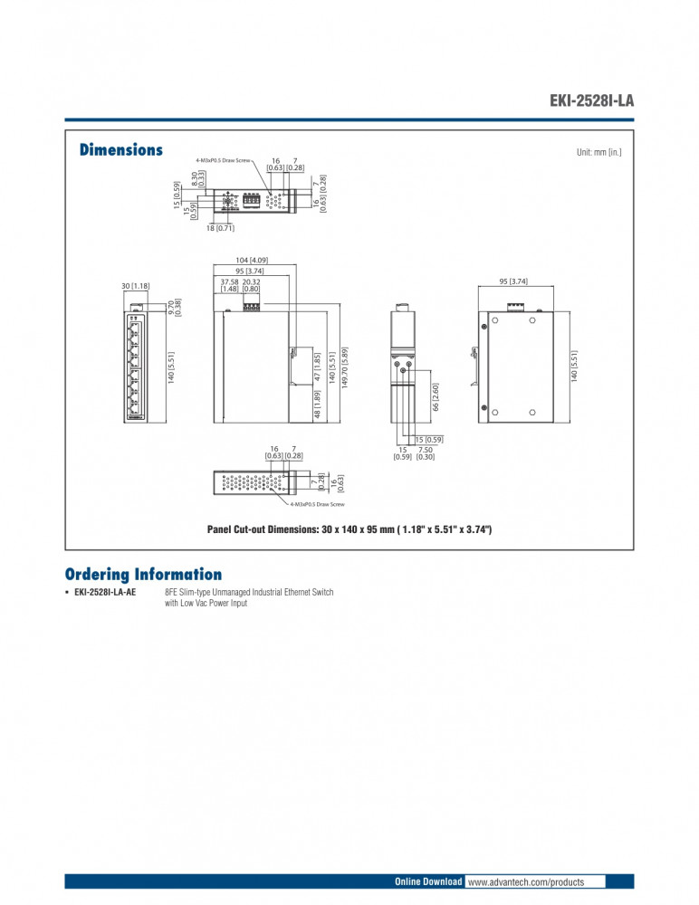 EKI-2528I-LA technical document page 2