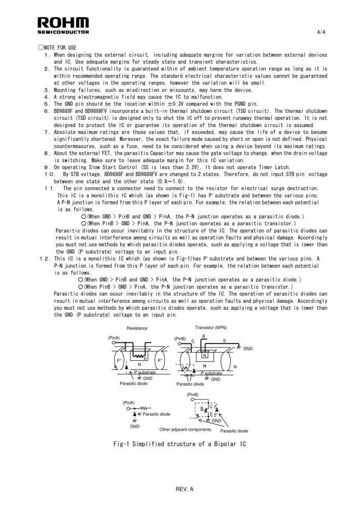 BD9888FV-E2 datasheet page 4