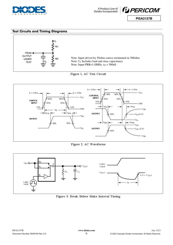 PI5A3157BC6EX datasheet page 6