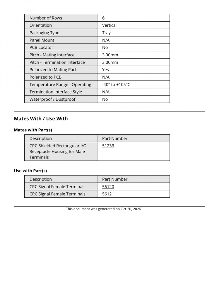 Product document page 3 for MOLEX 512393001