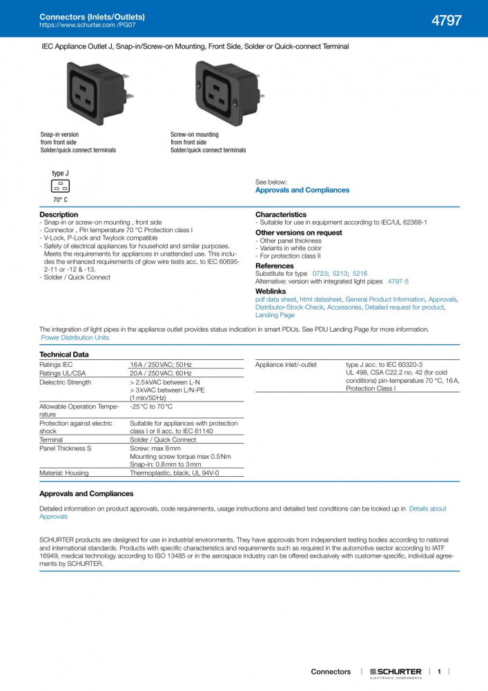 SCHURTER 4797.0120 datasheet page 1