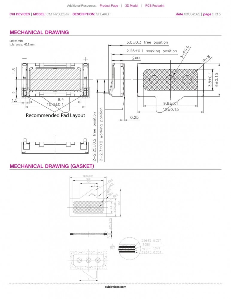 CMR-12062S-67 datasheet page 2