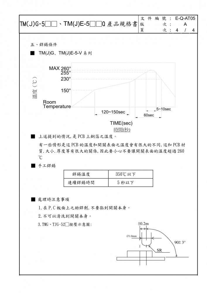 Diptronics TME-533K-Q-T/R technical document page 7
