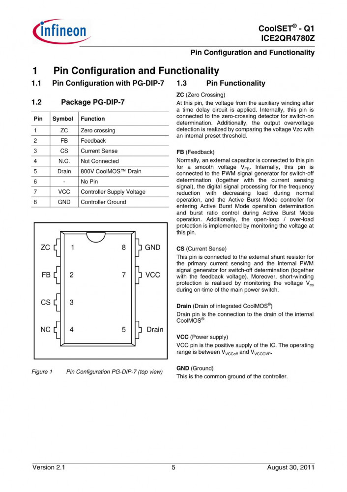 ICE2QR4780Z datasheet page 5