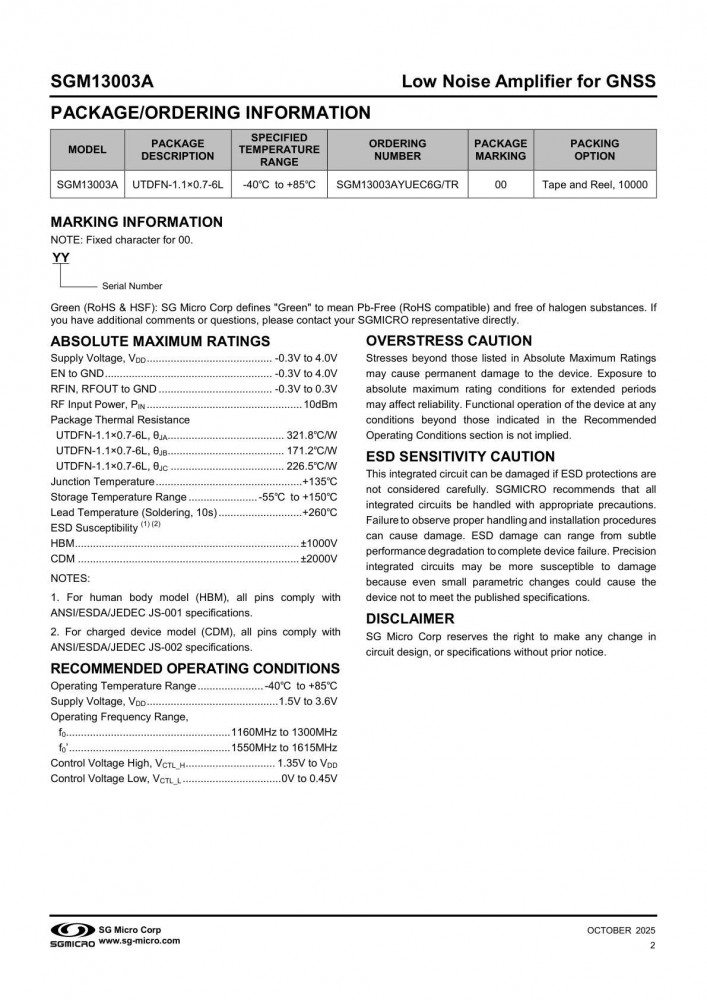 SGM13003A datasheet page 2