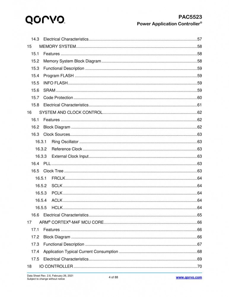 PAC5523A datasheet page 4