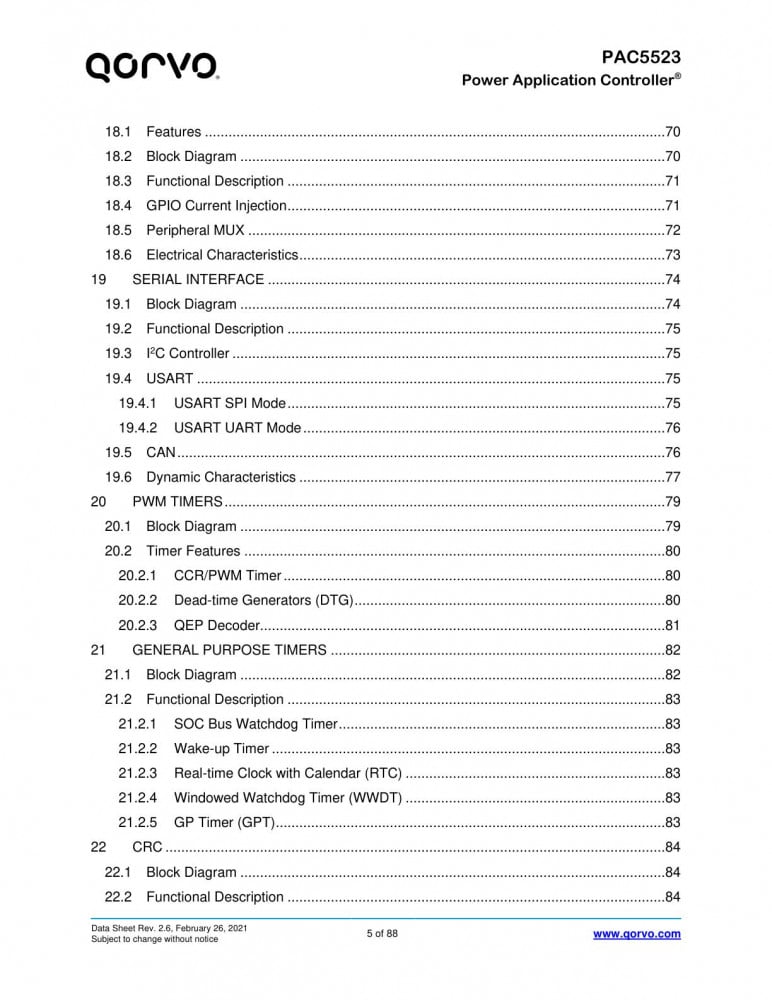 PAC5523A datasheet page 5