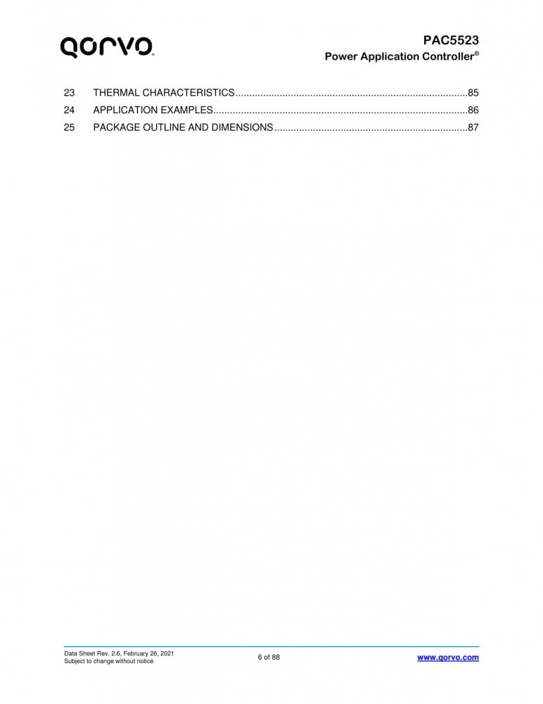 PAC5523A datasheet page 6