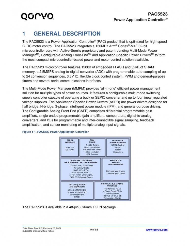 PAC5523A datasheet page 9