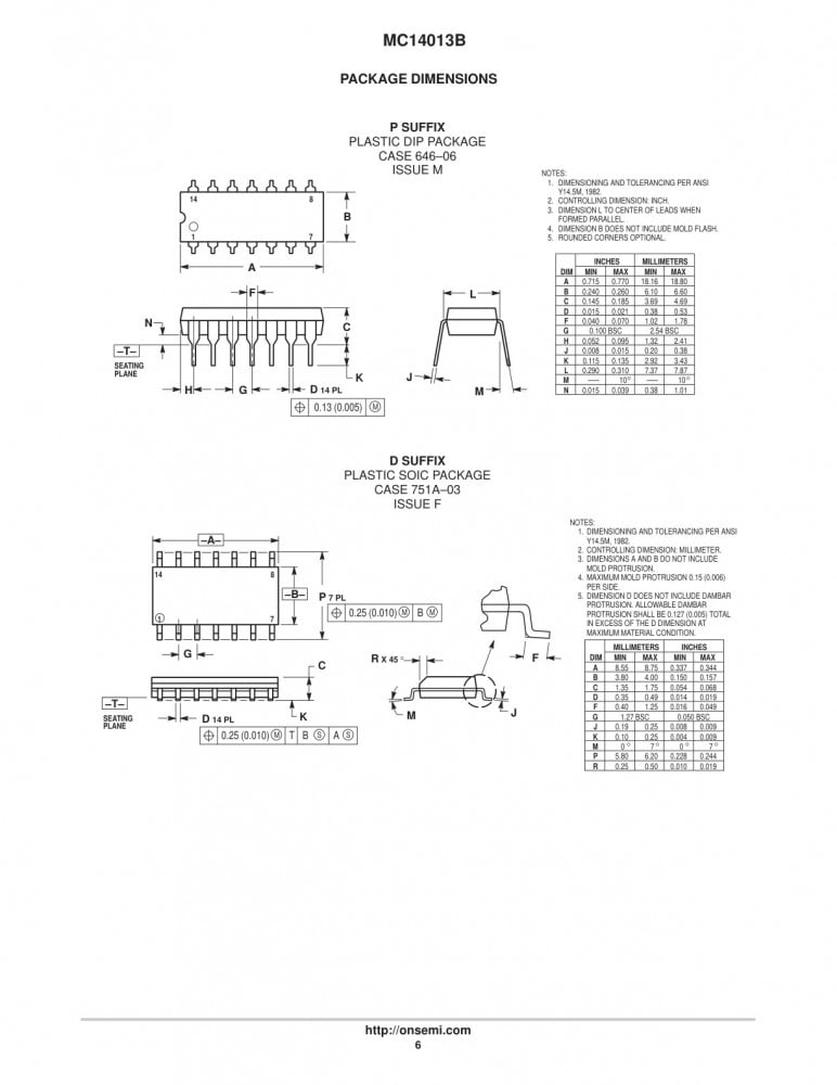 MC14013B datasheet page 6