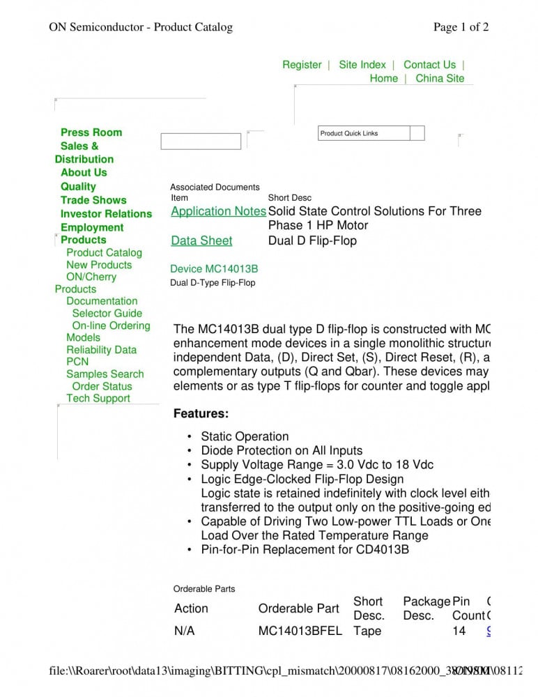 MC14013B datasheet page 9