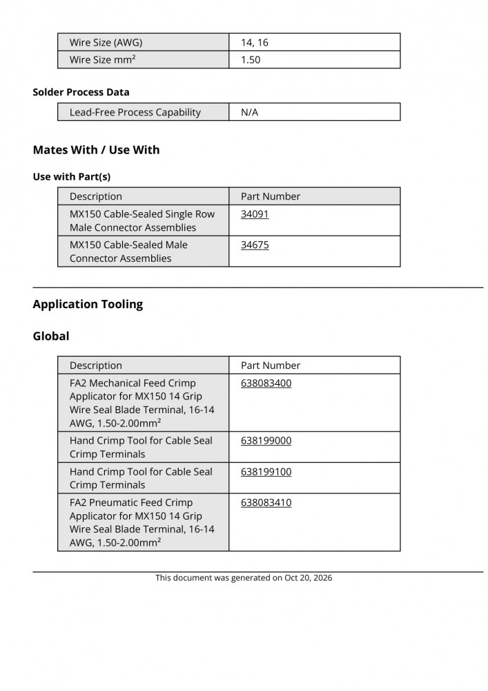 MOLEX 340801202 technical document image, page 3
