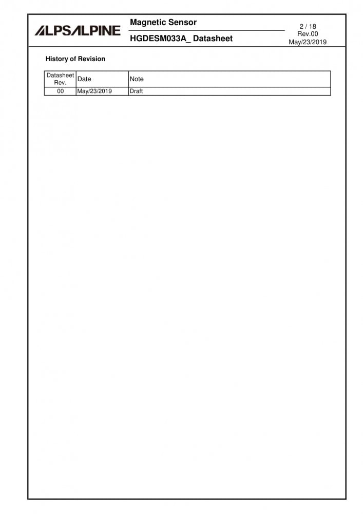 HGDESM033A datasheet page 2