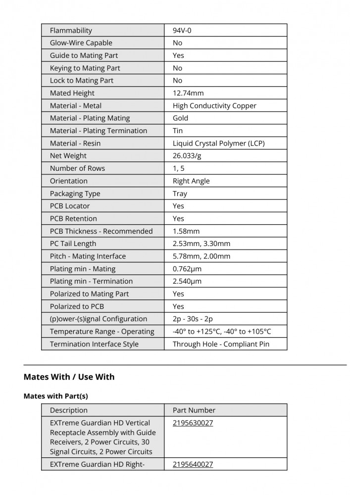 MOLEX 2195620027 technical document image, page 3