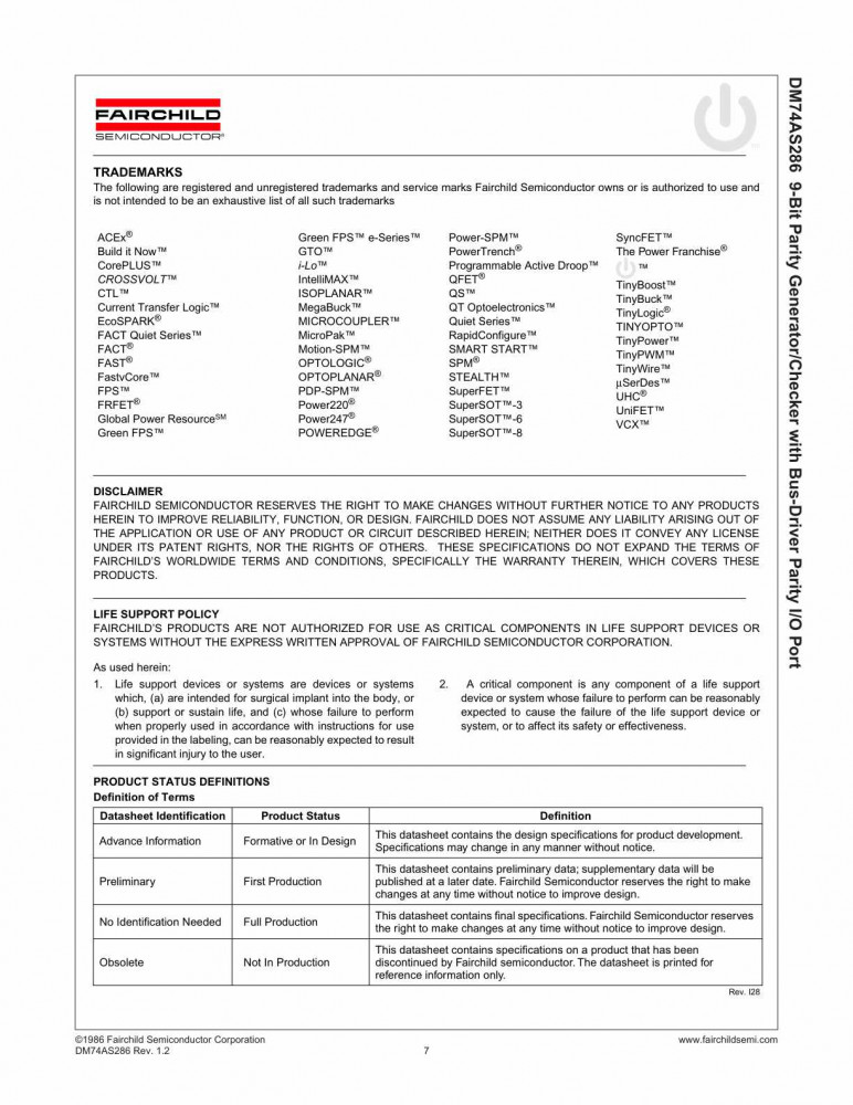 DM74AS286MX datasheet page 7