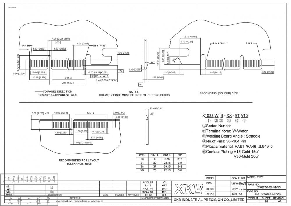 X1622WS-164-9TV15 technical drawing page 2