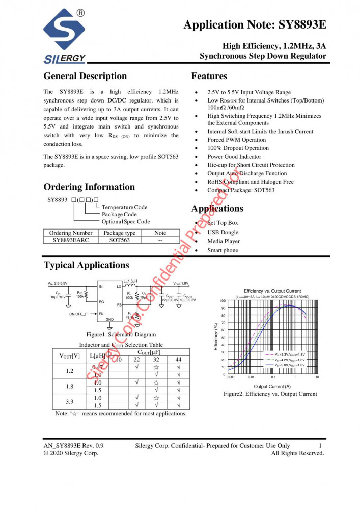 SY8893EARC datasheet page 1