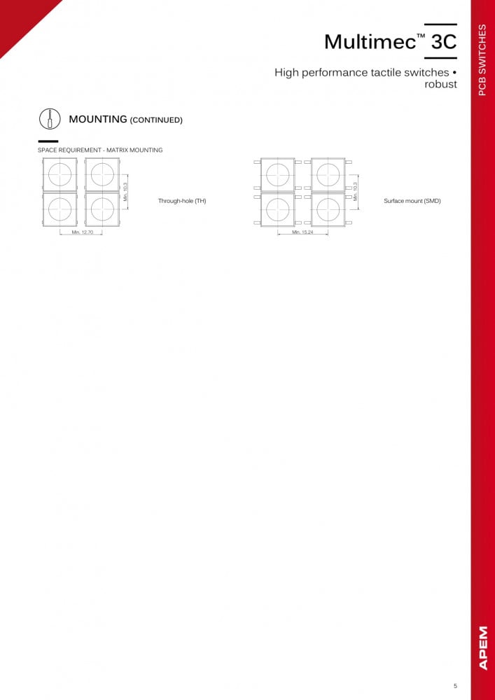 APEM 3CTH9 technical document page 5