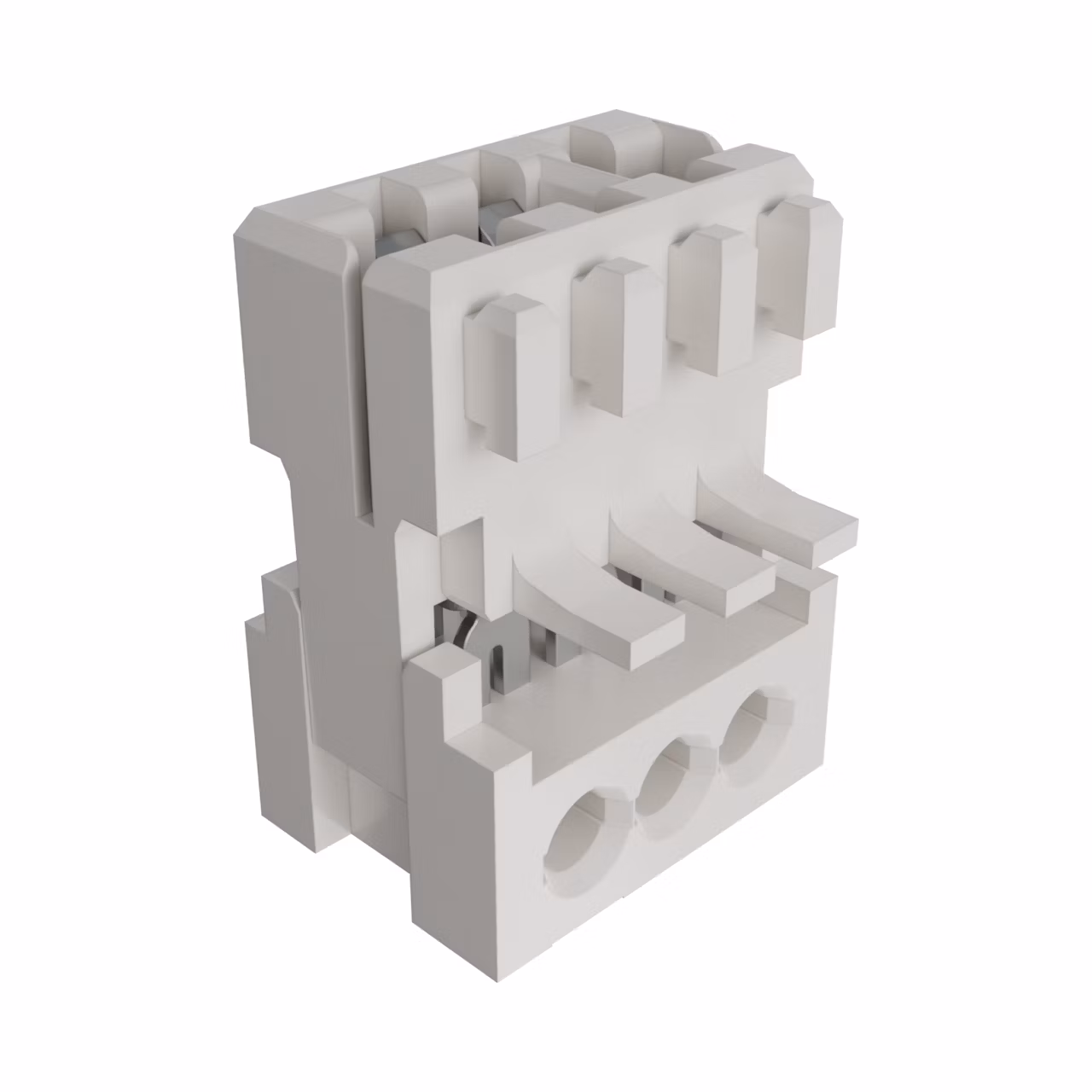 Appli-Mate RAST 2.5 IDT Connector, 2.50mm Pitch, Direct/Indirect, Female, Beaded Terminal, 3 Circuits, All Position Keys, Slotted Endwalls, Polarizing Rib Between 2/3 for sale