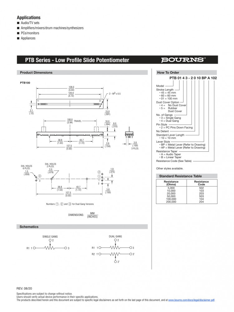 PTB series technical document page 2