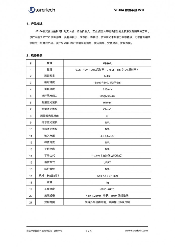 VB10A datasheet page 2