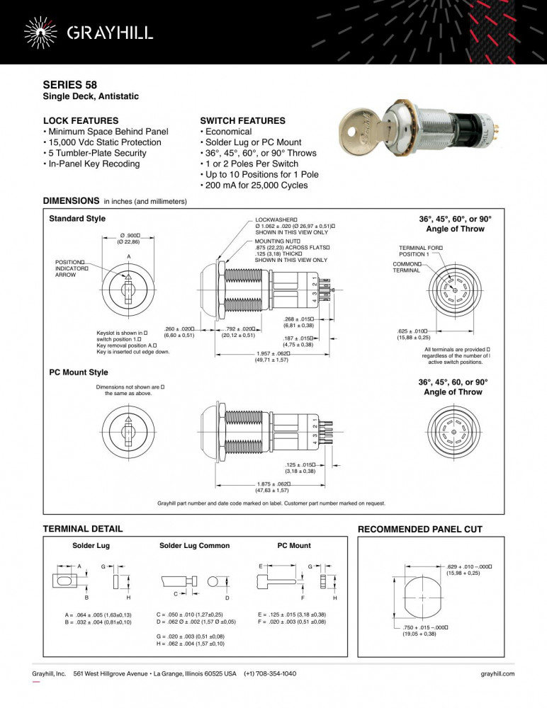 Grayhill Series 44 technical document, page 3