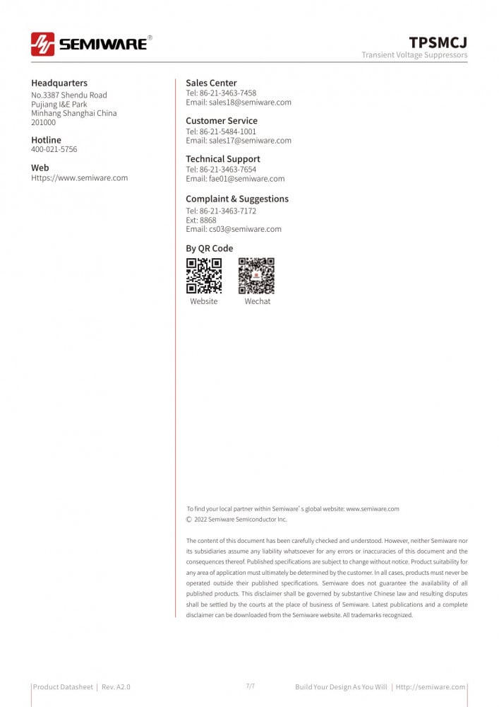 TPSMCJ140CA technical document page 7
